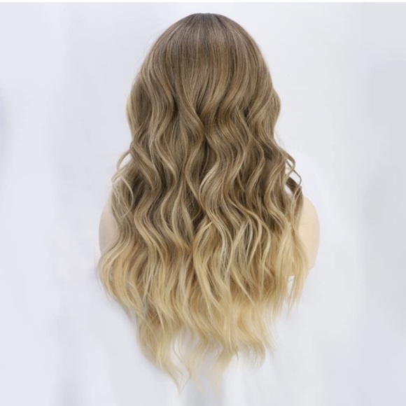 sheerbeautejewelry | Hair | Blonde Middle Part Wavy Lace Front Wigs ...